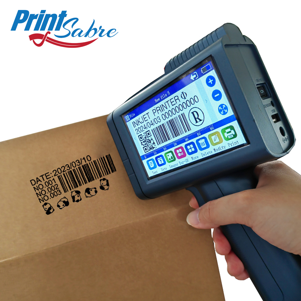 PrintSabre Delux i-10 - Industrial Date Code Printer + Black Cartridge ...