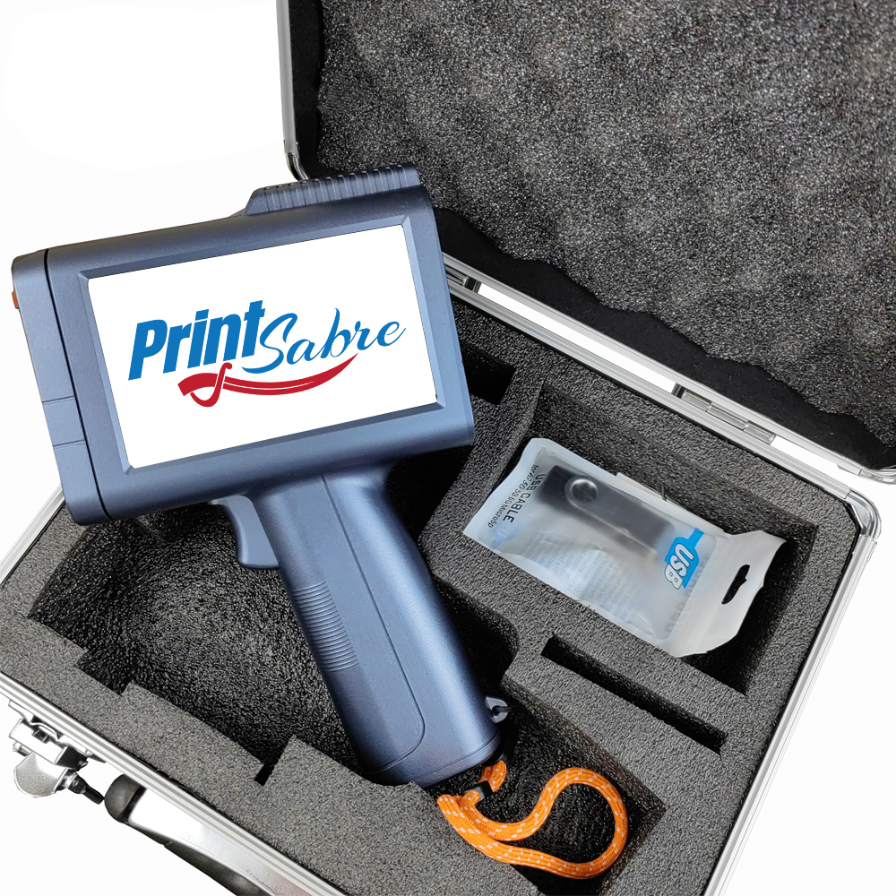 PrintSabre Delux i-10 - Industrial Date Code Printer + Black Cartridge ...